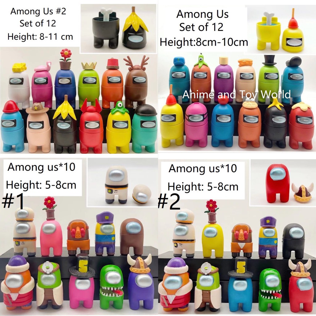 Among Us Set of 10 and Set of 12 Collectible Figure Among Us Games ...