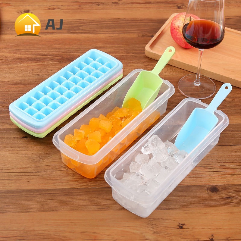 3 in1 Ice Maker Mold with Storage Box Ice Shovel Cold Drink DIY Mold ...