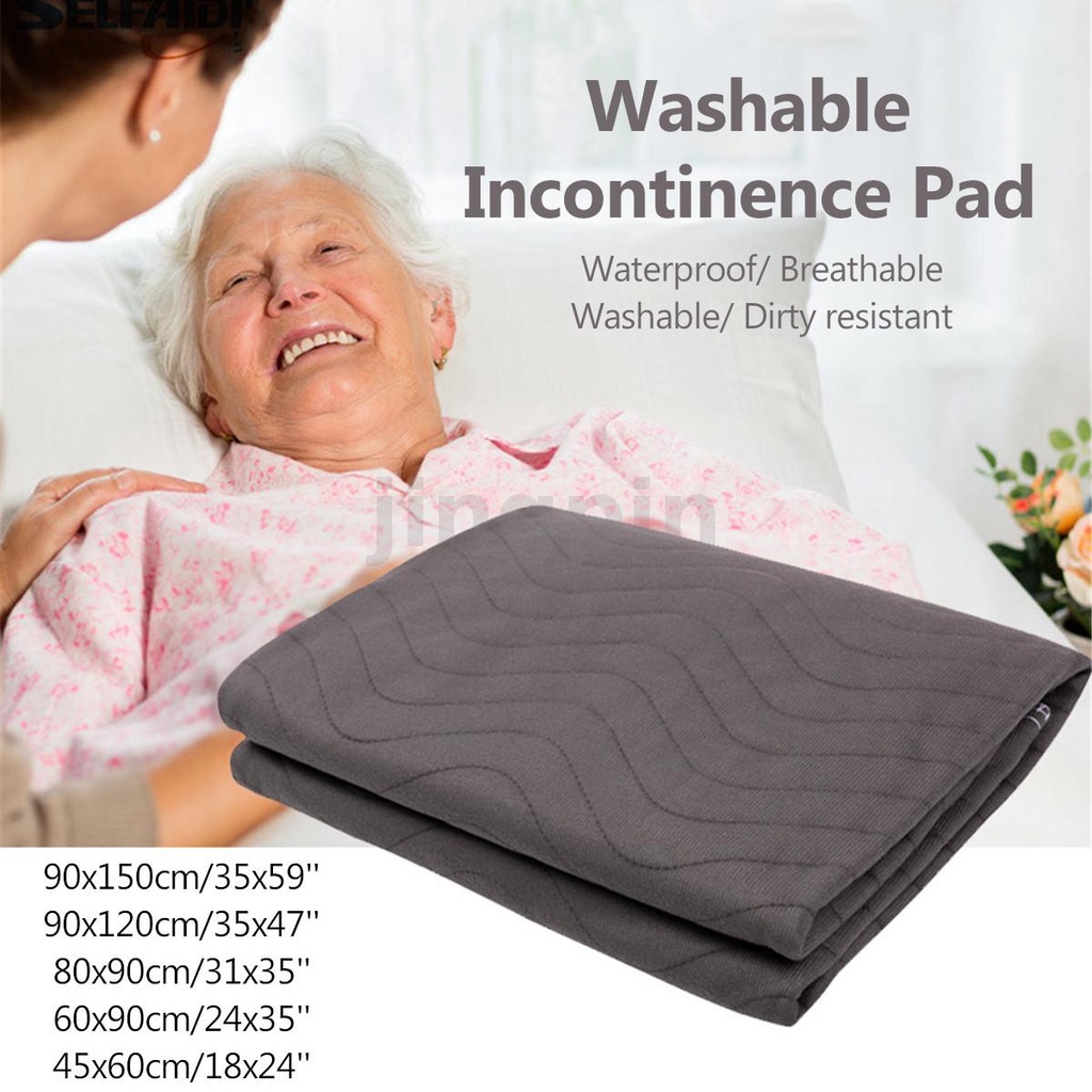 Washable Adult Diaper Incontinence Bed Pad Reusable Absorbent Wetting ...