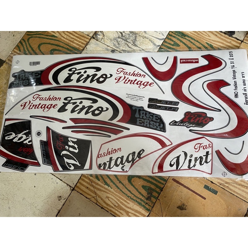 FINO FI DECALS RED/BLACK | Shopee Philippines