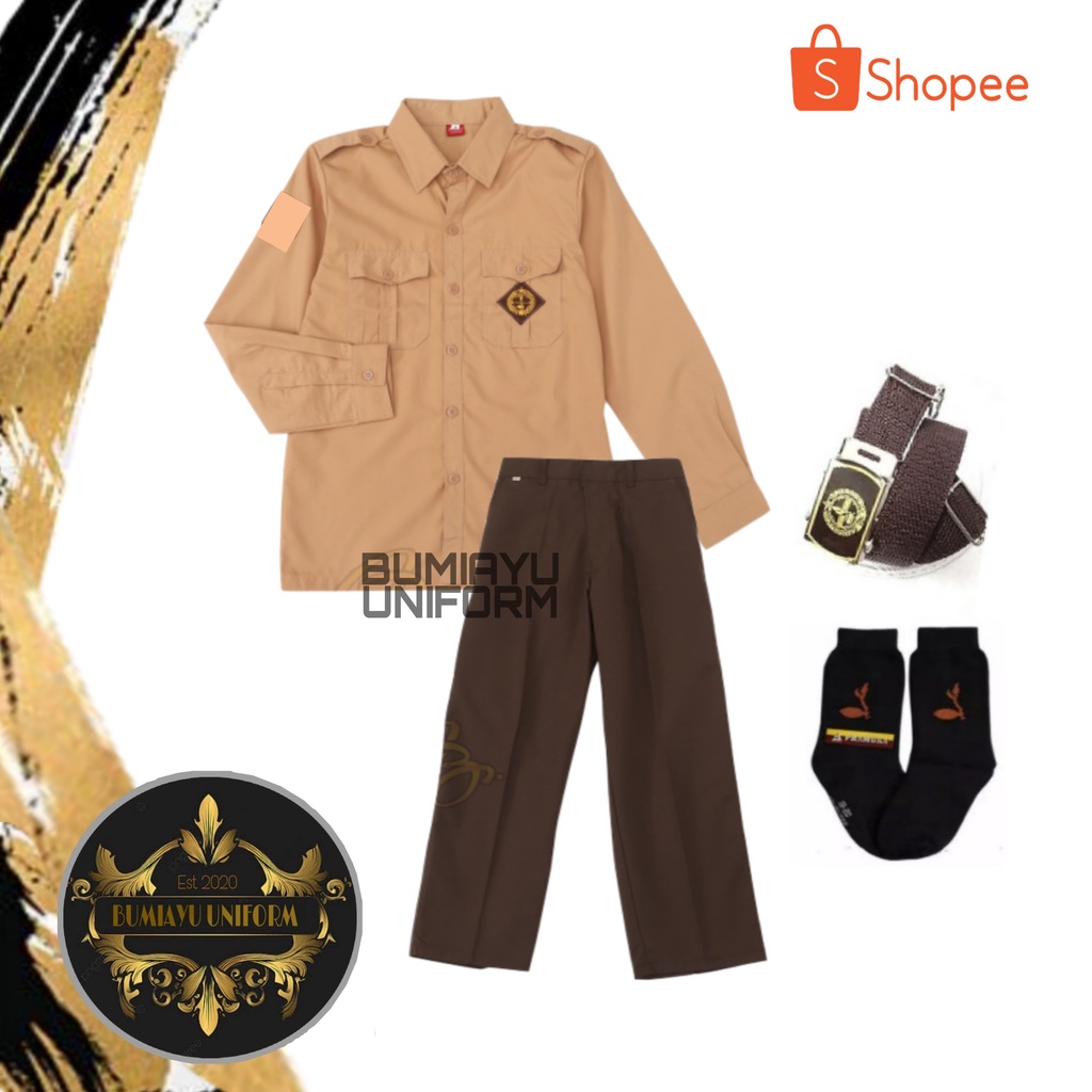 Long Elementary School Scout Uniform for Boys, Complete with Free ...