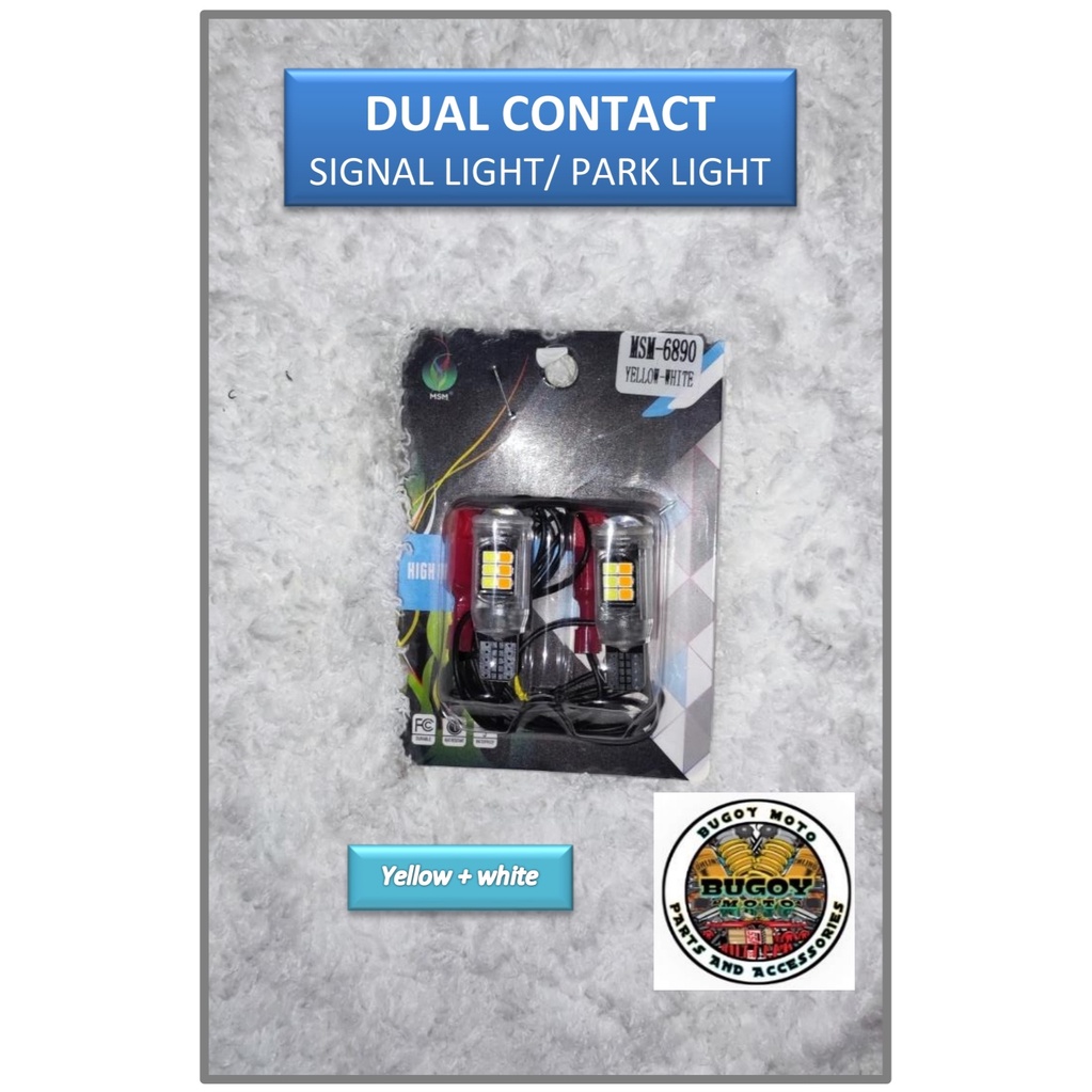 DUAL CONTACT SIGNAL LIGHT / PARK LIGHT ( MSM ) AMBER-WHITE | Shopee ...