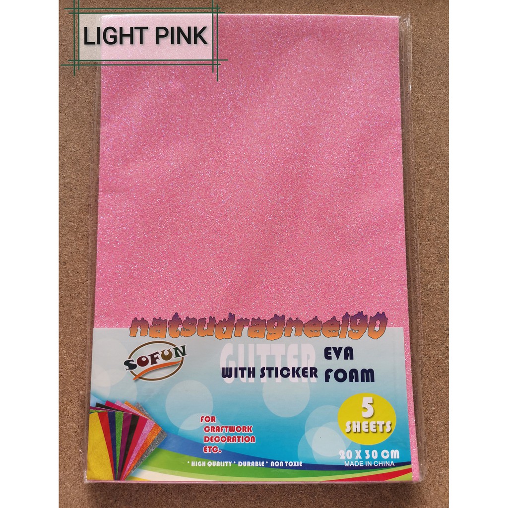 Glitter Sponge/Foam Sticker Paper [A4 size][5 & 10sheets/pack] | Shopee ...