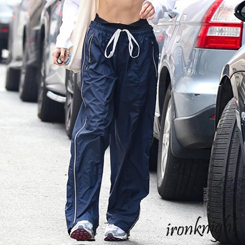 ironknight-Women y2k Aesthetic Drawstring Low Waist Loose Cargo Pants | Shopee Philippines