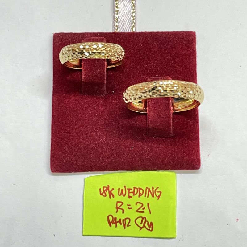 18K Saudi Gold Wedding Ring-Glitz | Shopee Philippines