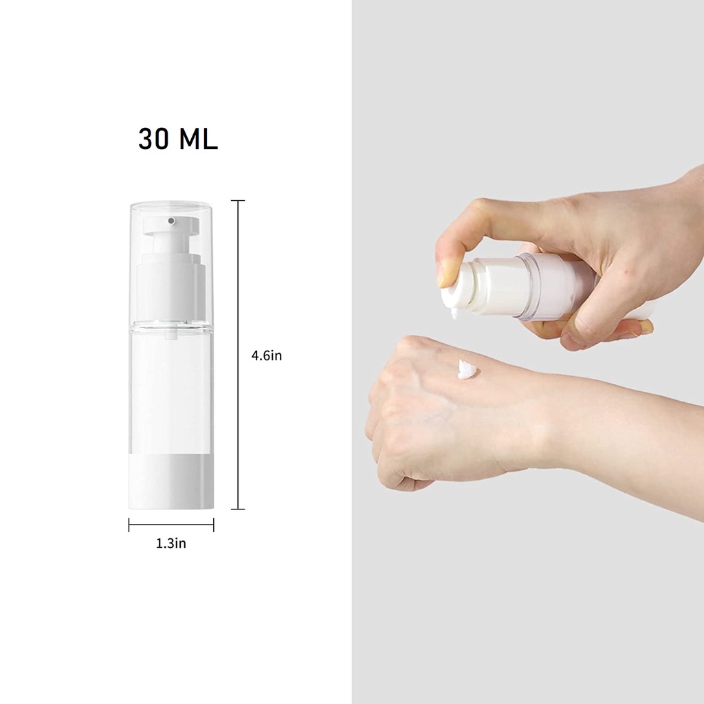 Portable Vacuum Bottle Airless Luxury Acrylic Travel Pump Spray Lotion ...