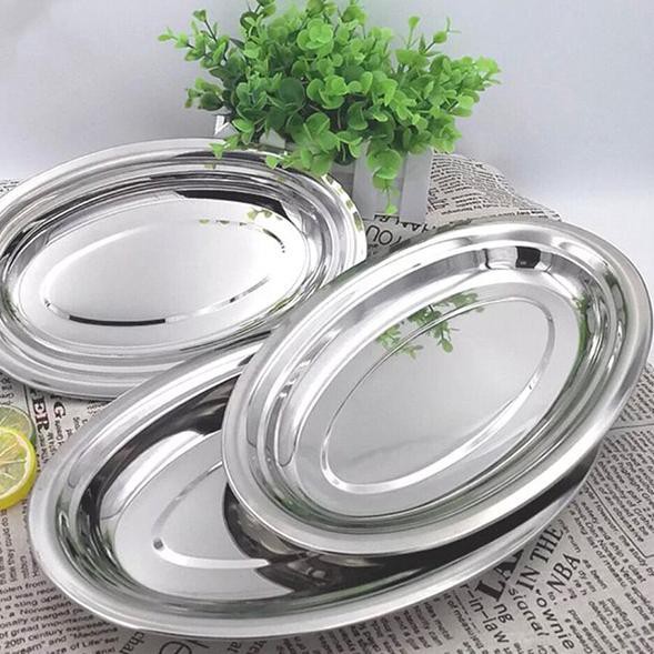 36 cm stainless oval plate (6pcs) | Shopee Philippines
