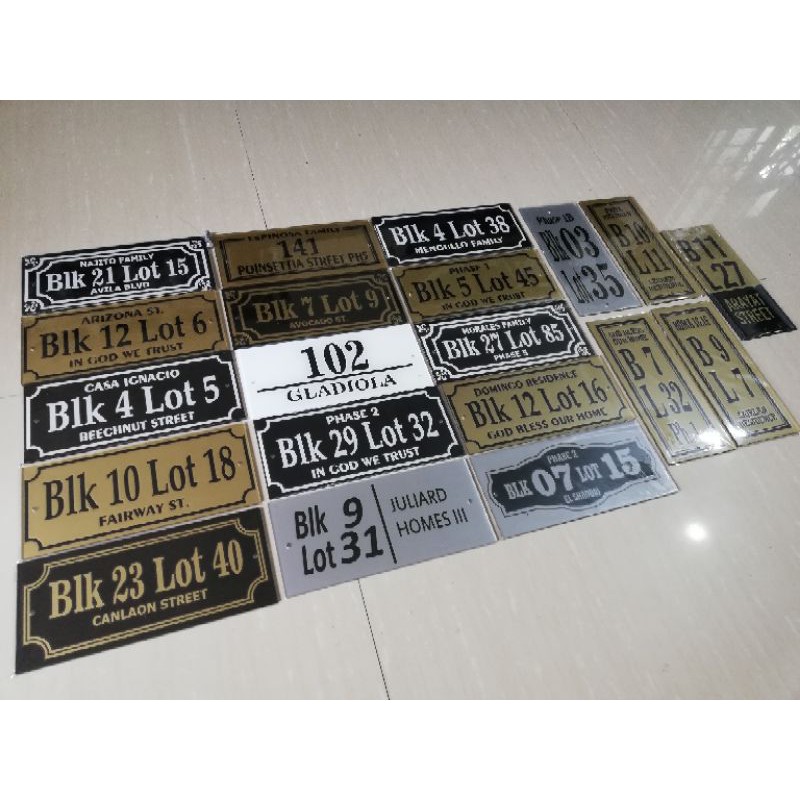 CUSTOMIZED HOUSE PLATE ADDRESS | Shopee Philippines