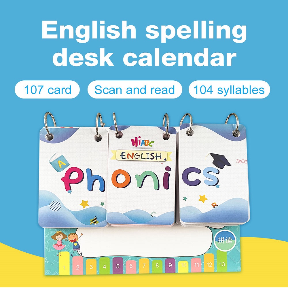 107 pcs English Phonics Word Card Learning Toys Children Learning ...
