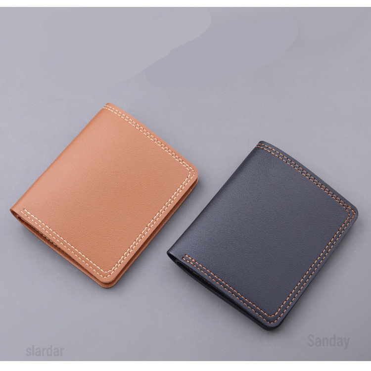 Men's Bi-Fold Wallet Vertical Short Style Simple Can Hold Driver's ...