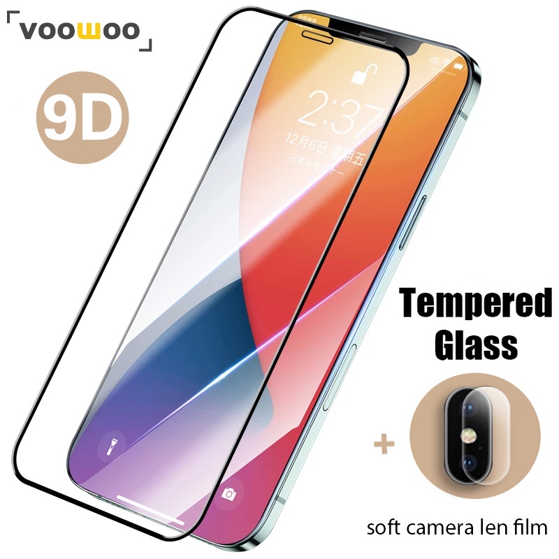 2 in 1 Camera Lens Glass Screen Protector for iPhone 12 11 Pro XS Max X XR 12 Mini 8 7 6S 6 Plus ...