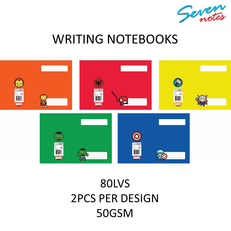 Seven Notes Writing Notebooks Color Coded Character (10pcs) | Shopee ...