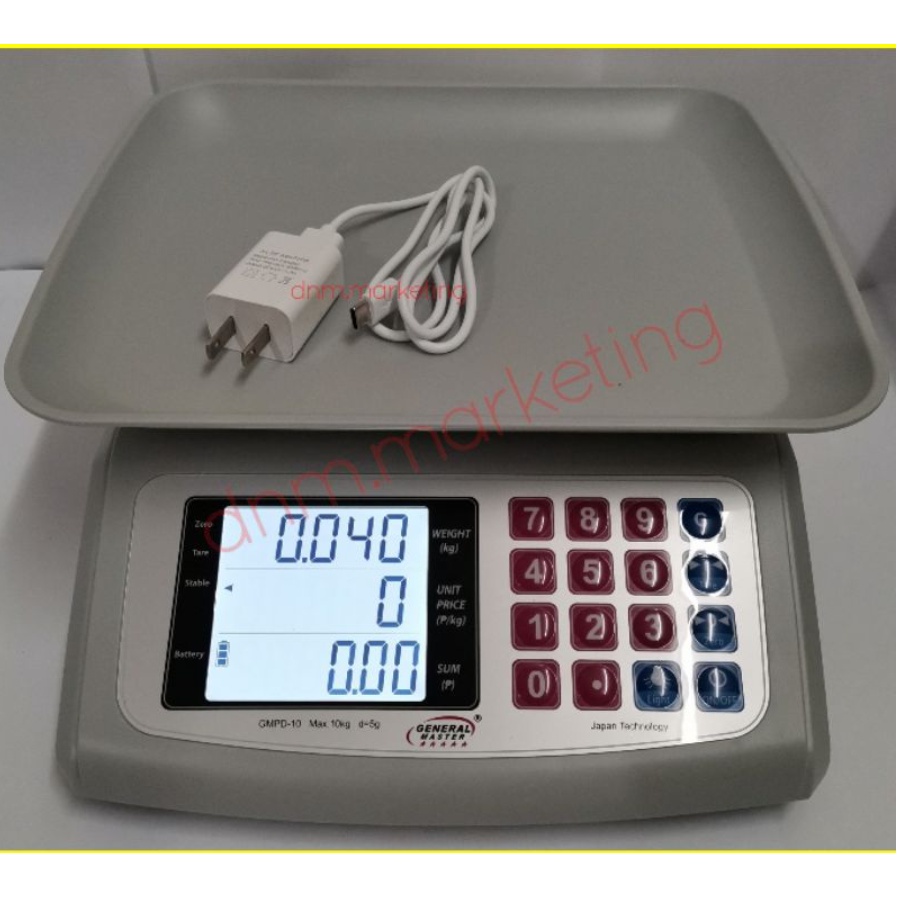 GENERAL MASTER PORTABLE COMPUTING SCALE 10KG (GMPD-5 or 10) | Shopee ...