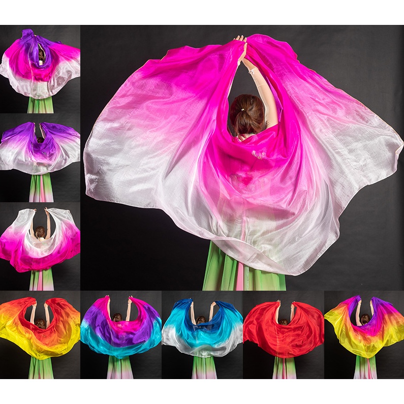 Silk Belly Dance Scarf Oriental Dance Performance Props | Shopee ...