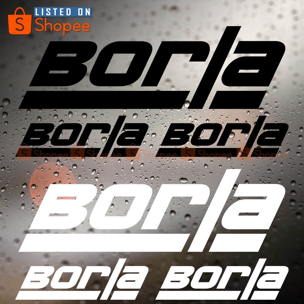 Stickers | (3X) Borla Exhaust Logo | Weather Proof die-cut decals | Set ...