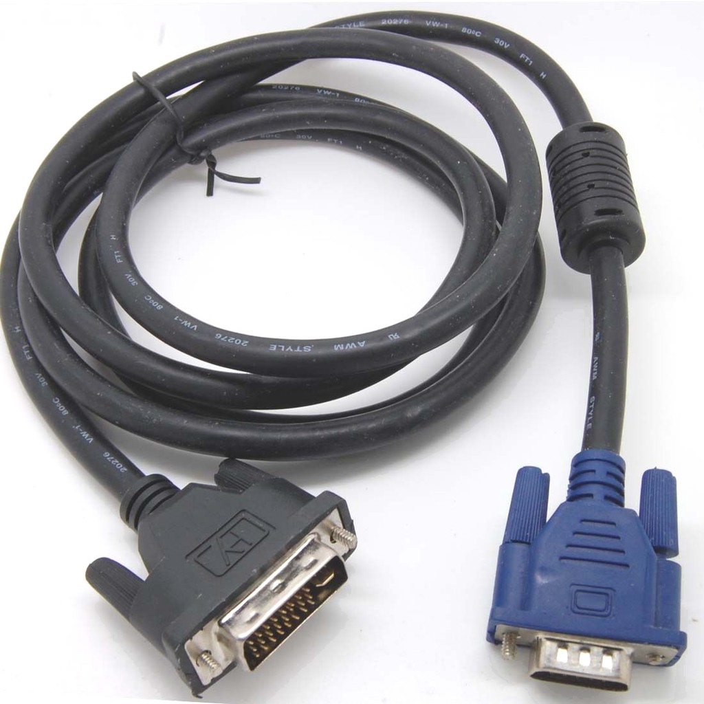 DVI 24+5 DVI-I To VGA 15 Pin Video Cable - 6Feet | Shopee Philippines
