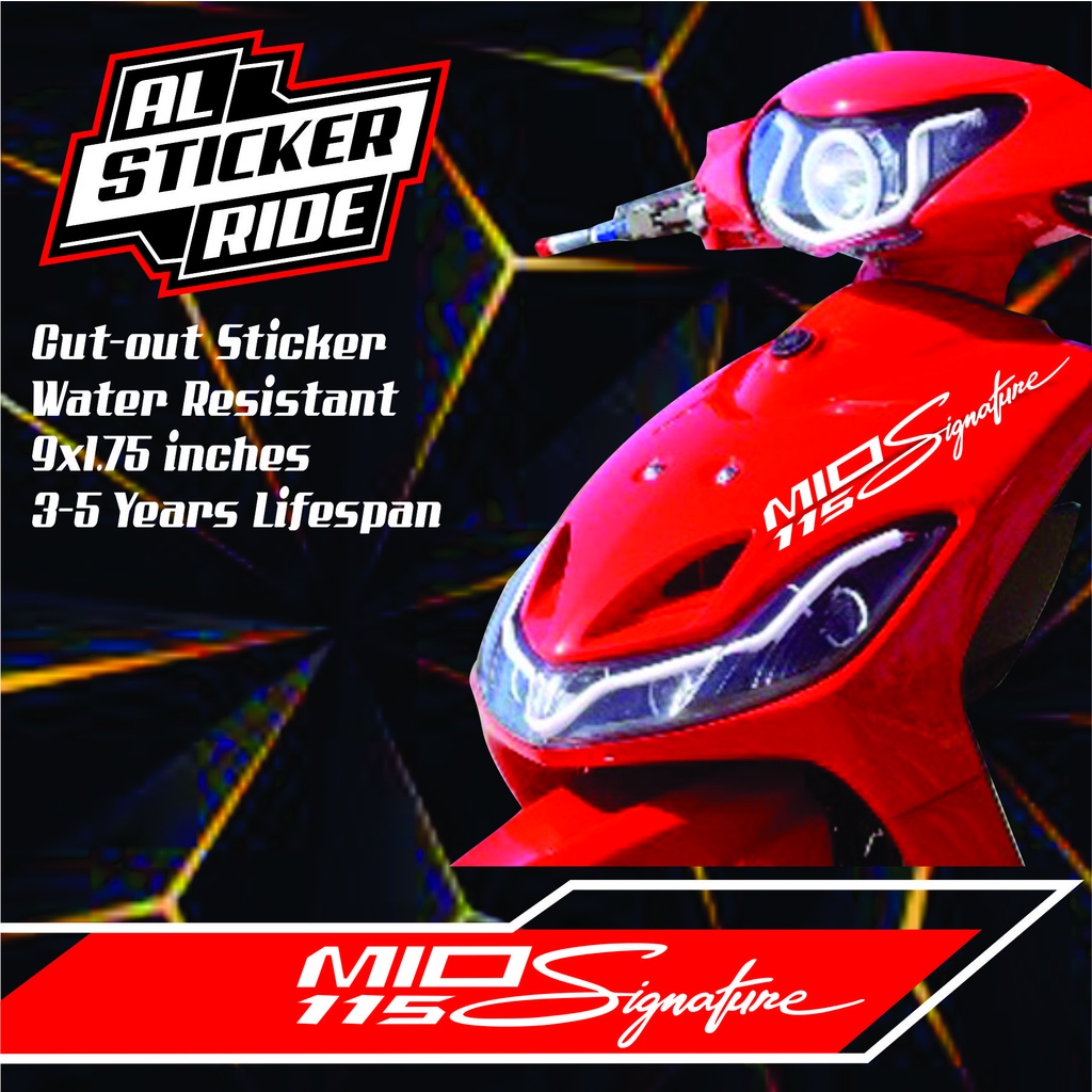 YAMAHA MIO 115 Signature High Quality Waterproof Cut-out Sticker ...