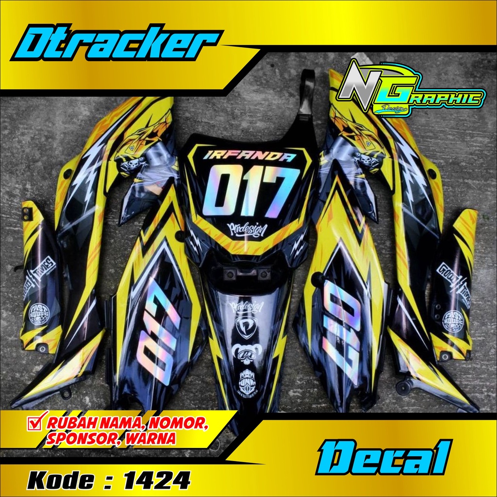 Sticker DECAL DTRACKER KLX FULL BODY DISEN Like Like Change Number And ...