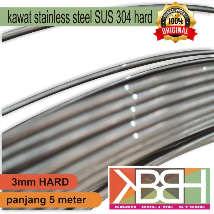 Stainless STEEL SUS 304 3MM HARD Wire 5 Meters Length | Shopee Philippines