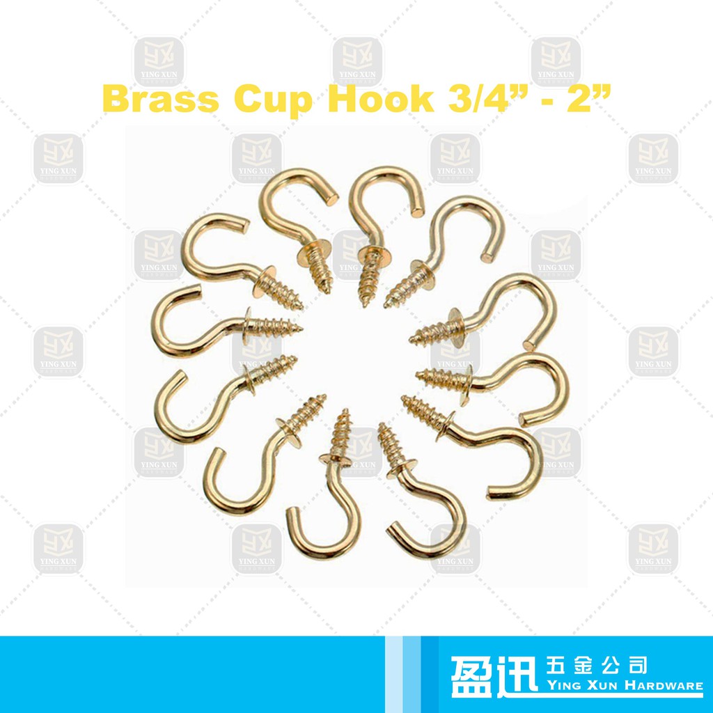 Brass Cup Hook Question Mark Hook Question Mark Hook Question Mark Hook ...