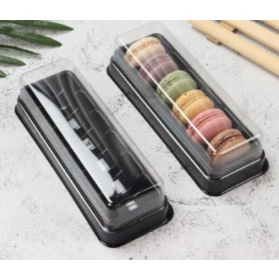 50pcs Macaroon Plastic Container Blister Box French Macaron Rectangular ...