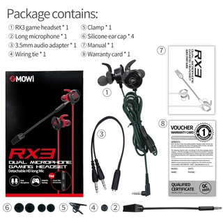 Plextone xMOWI RX3 Pro Gaming Bass Earphones with Dual Mic | Shopee ...
