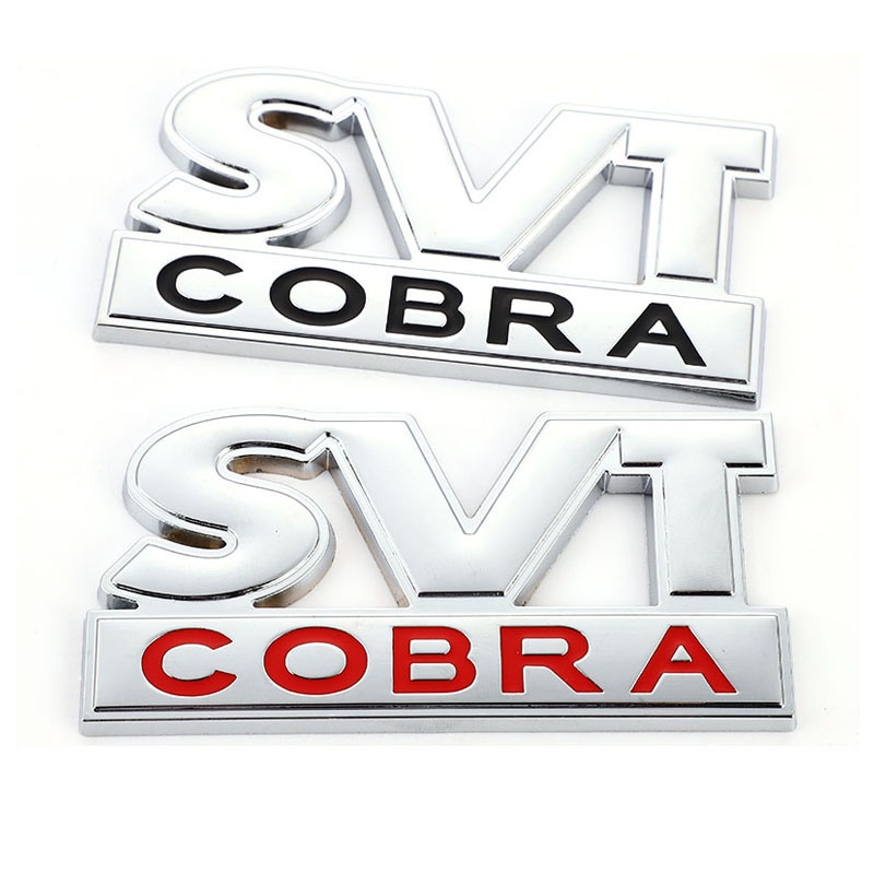 SVT Cobra Car Stickers Emblem Badge Rear Trunk 3D Decals for Ford ...