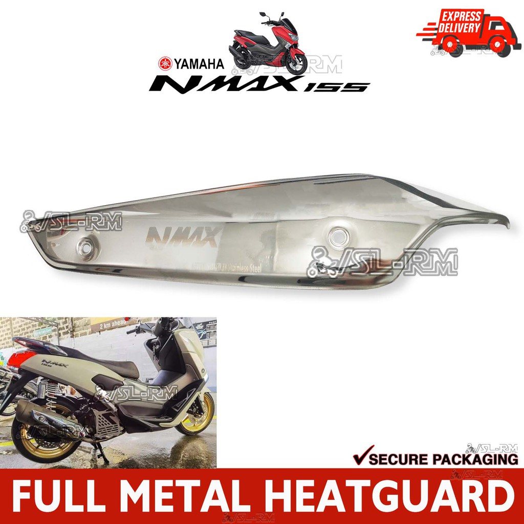 Yamaha NMAX V1 Heatguard garnish Alloy Silver | Shopee Philippines