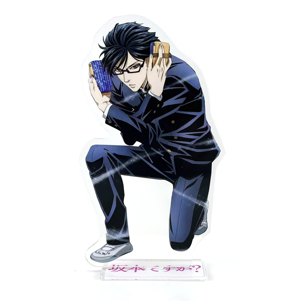 Sakamoto Desu ga Sakamoto acrylic stand figure model plate holder cake ...