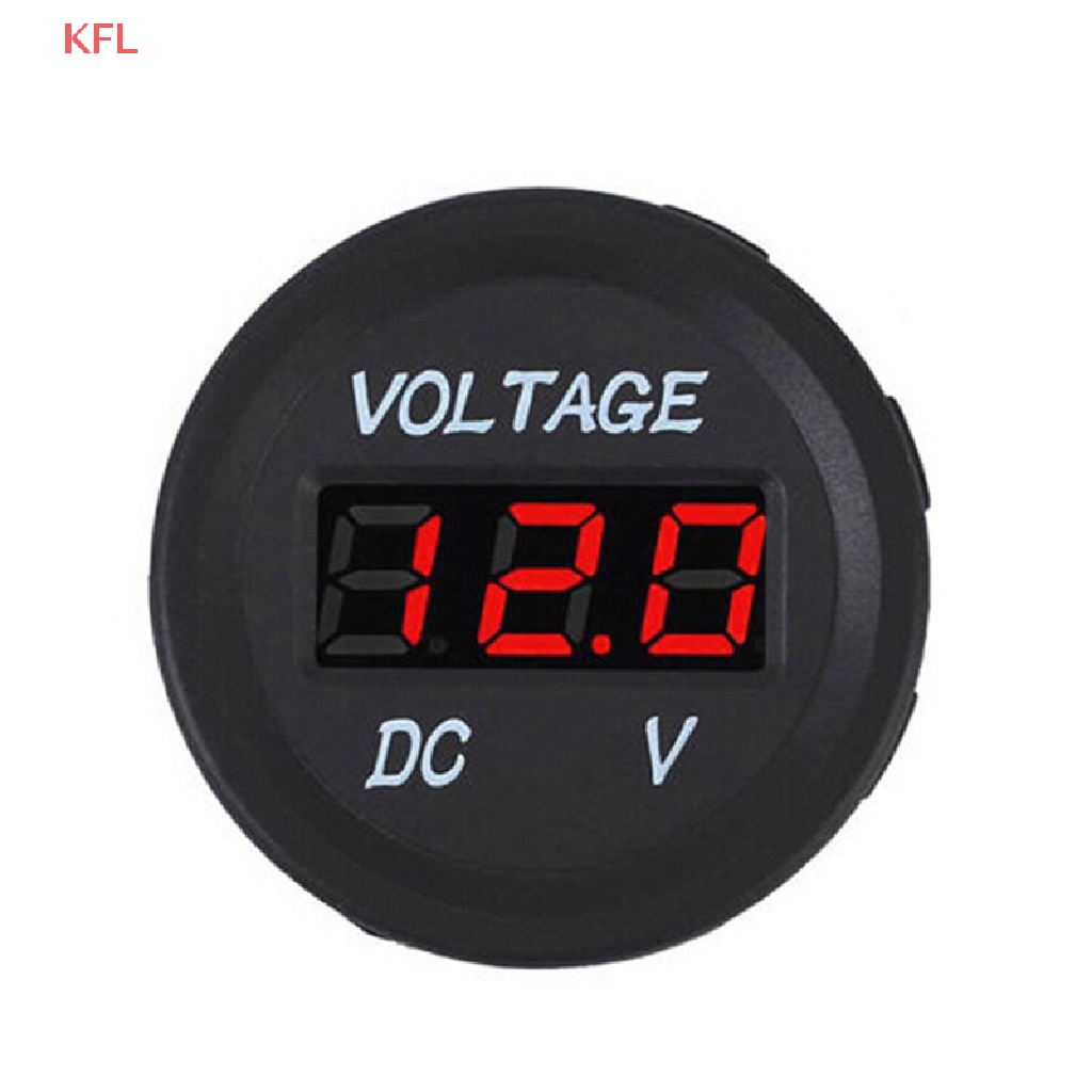 (KFL) DC 5V-48V Voltmeter Round Waterproof Digital Voltmeter Ammeter ...