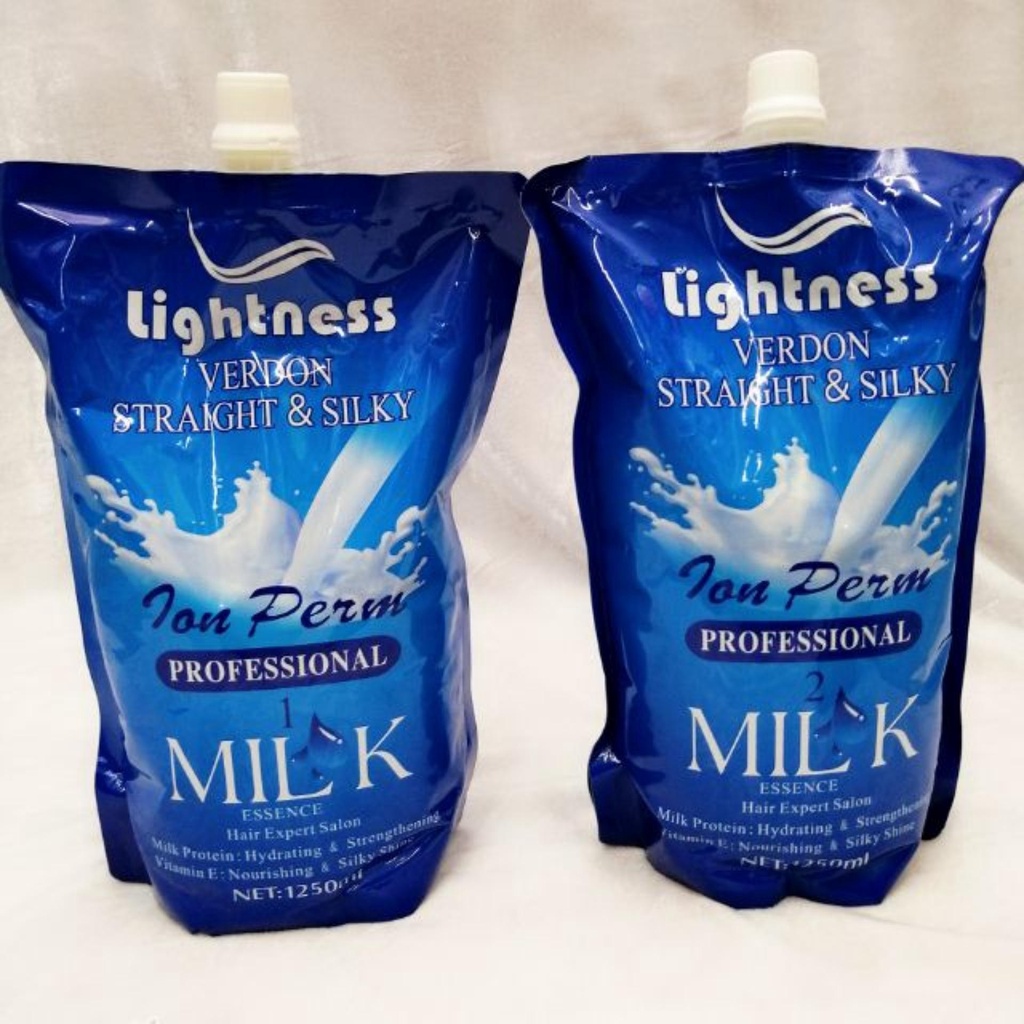 Lightness Verdon MILk Hair Rebonding Cream set 1250mL*2 ( Straight ...