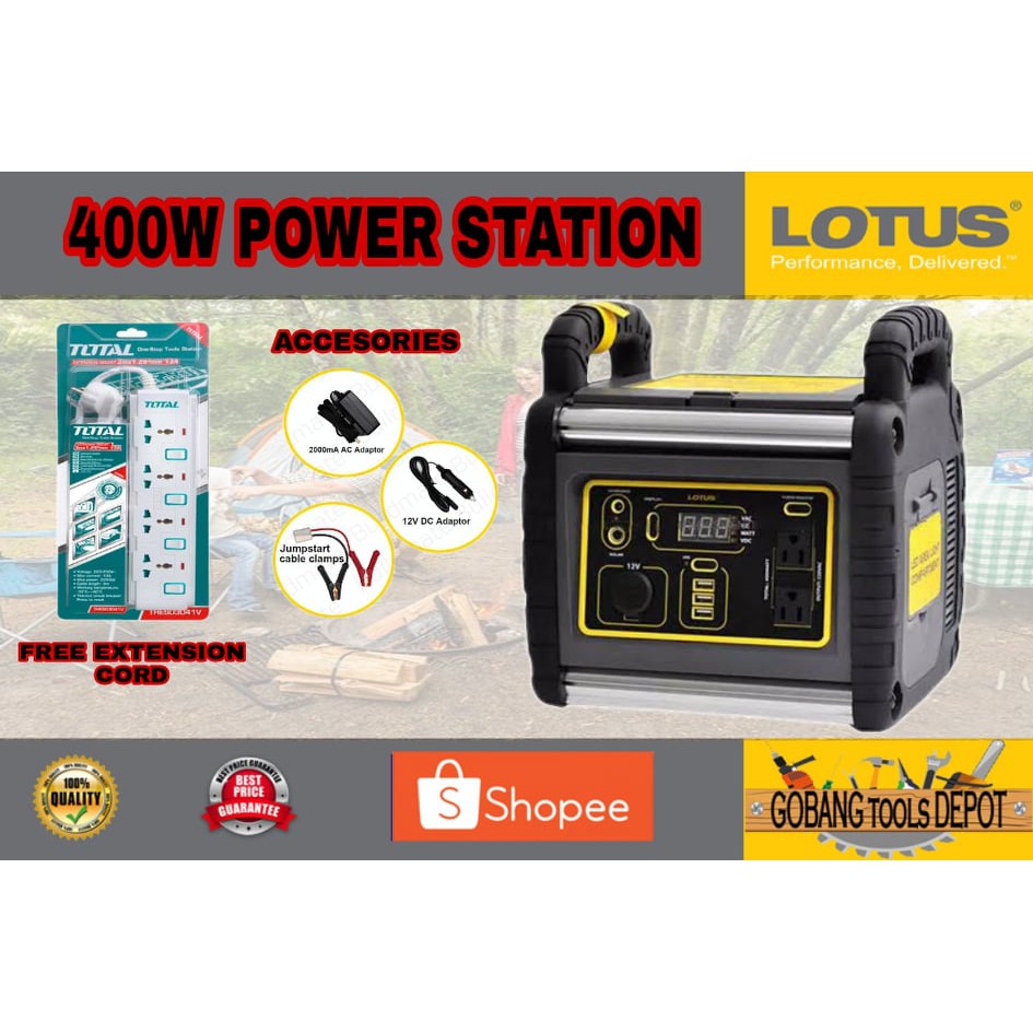 Lotus Power Station 400W PR400X With Free Extension Cord | Shopee ...