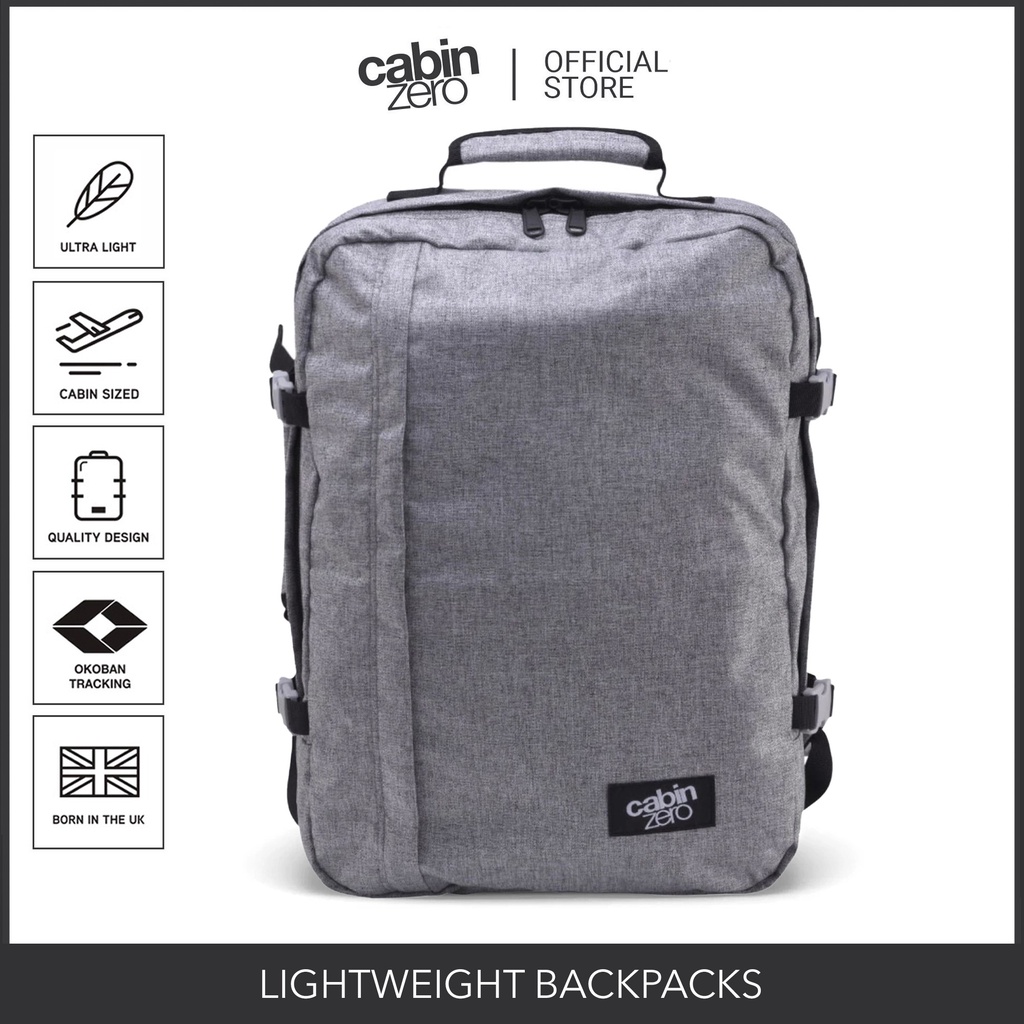 CabinZero Classic 44L Backpack Hand Carry Luggage Travel Bag | Shopee Philippines