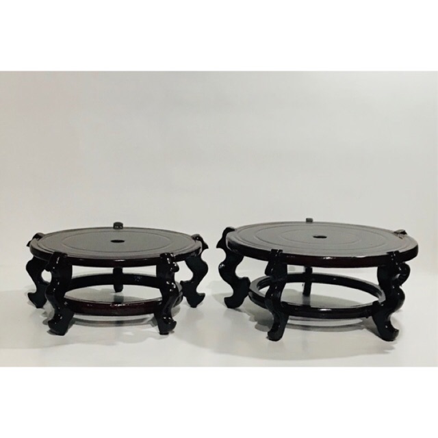 Oriental Style Wooden Vase Stand D30cm. & D27cm. | Shopee Philippines