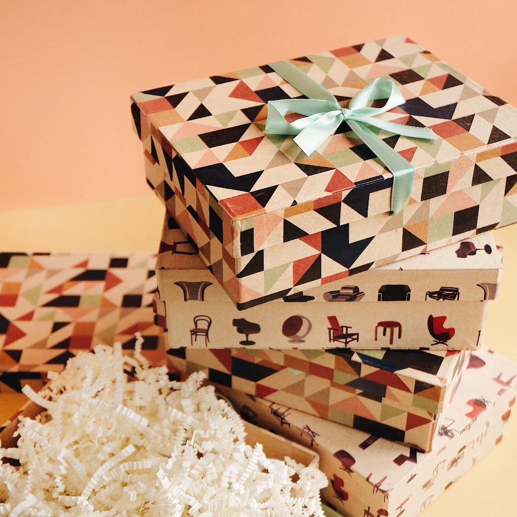 Papemelroti Rectangular Gift Box Wrapping | Hard Kraft Packaging | 7" x ...