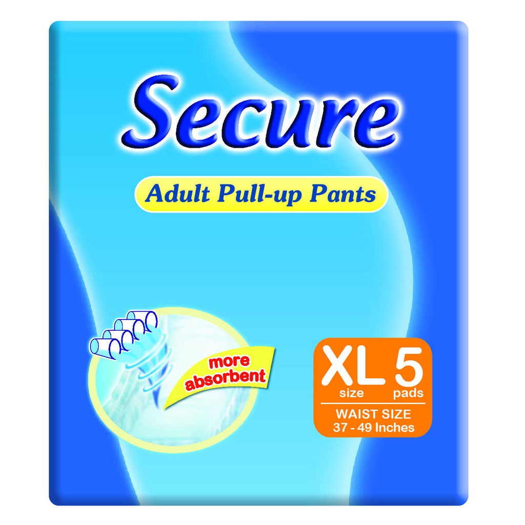 Secure Adult Pull-up Pants - XLarge 5's | Shopee Philippines