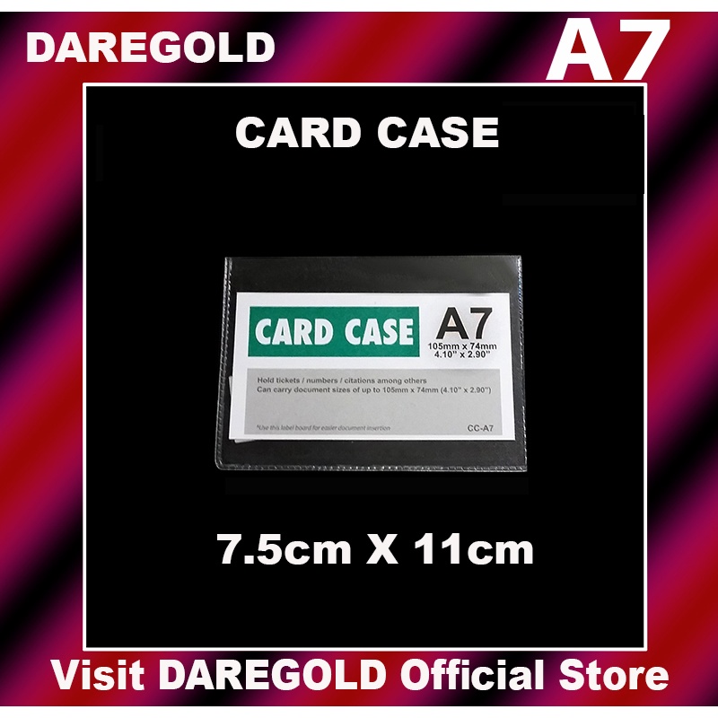 A7 CARD CASE , PROTECTOR , PLASTIC JACKET., 7.5 cm X 11 cm | Shopee ...