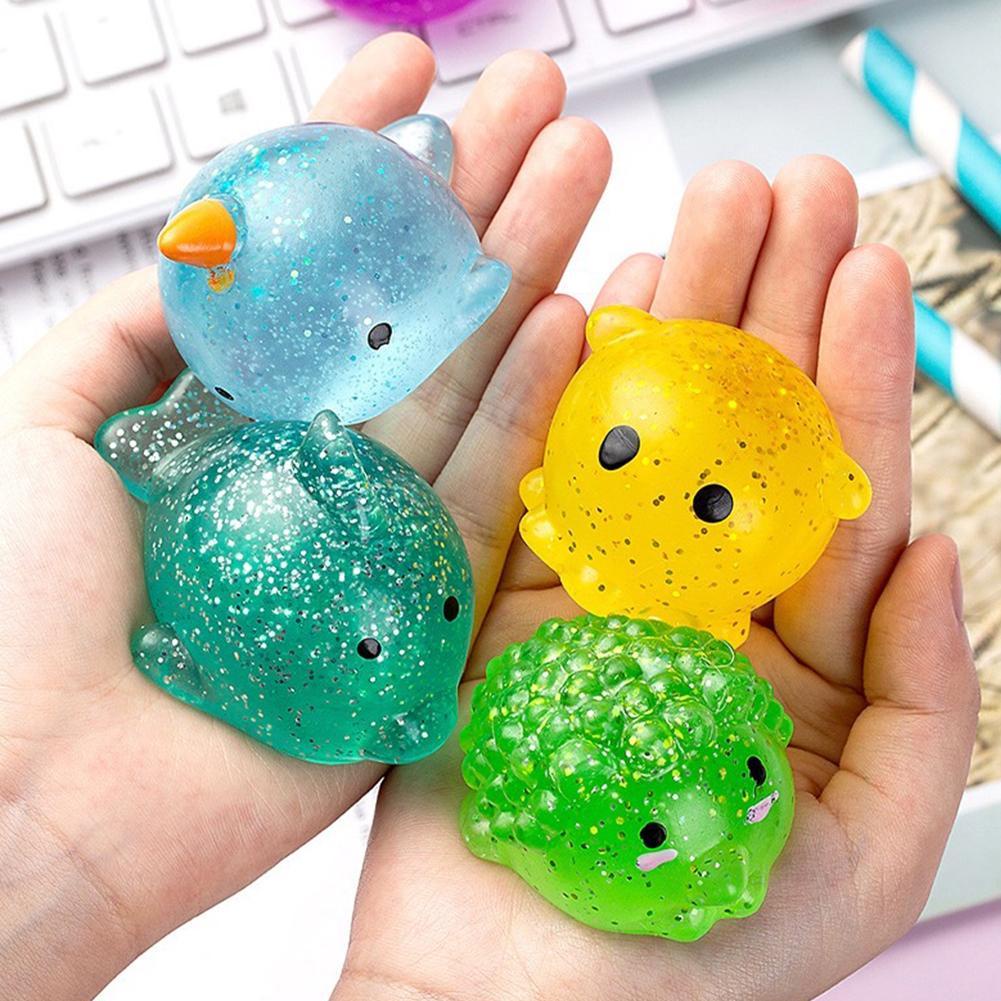 Big Spongy Squishy Mochi Fidget Toys Kawaii Animal Stress Ball Powder ...