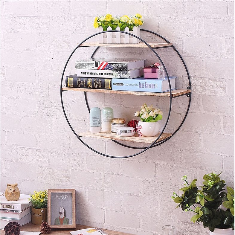 3 Layer Round Shelves - Wall Shelves - Wall Decorations | Shopee ...