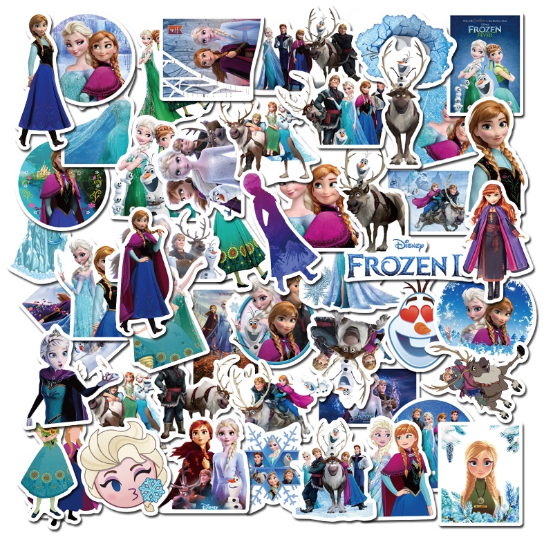 10/50 Piece Cute Lovely Frozen Cartoon Waterproof Cartoon Stickers ...