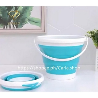 5L/10L Timba Collapsible Basin Folding pail Bucket Foldable Silicone ...