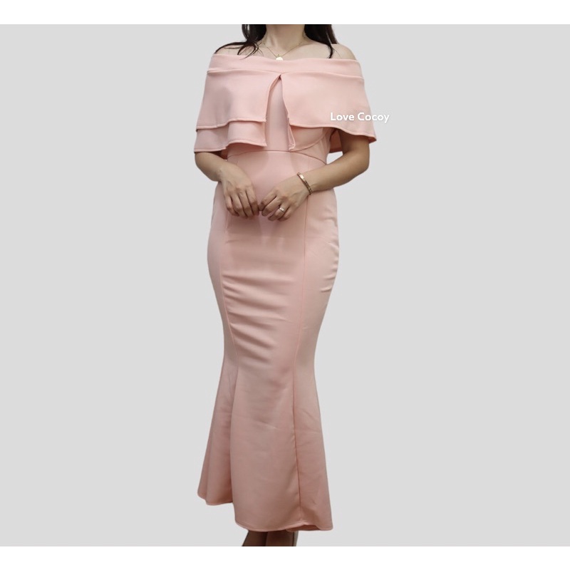 LONG GOWN FOR FORMAL EVENT WEDDING GUEST ATTIRE ENTOURAGE GOWN CIVIL ...