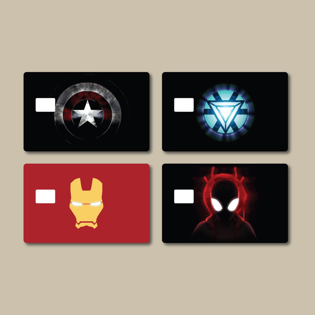 Skin card Sticker flash card Sticker/debit card vinyl MARVEL iron man ...
