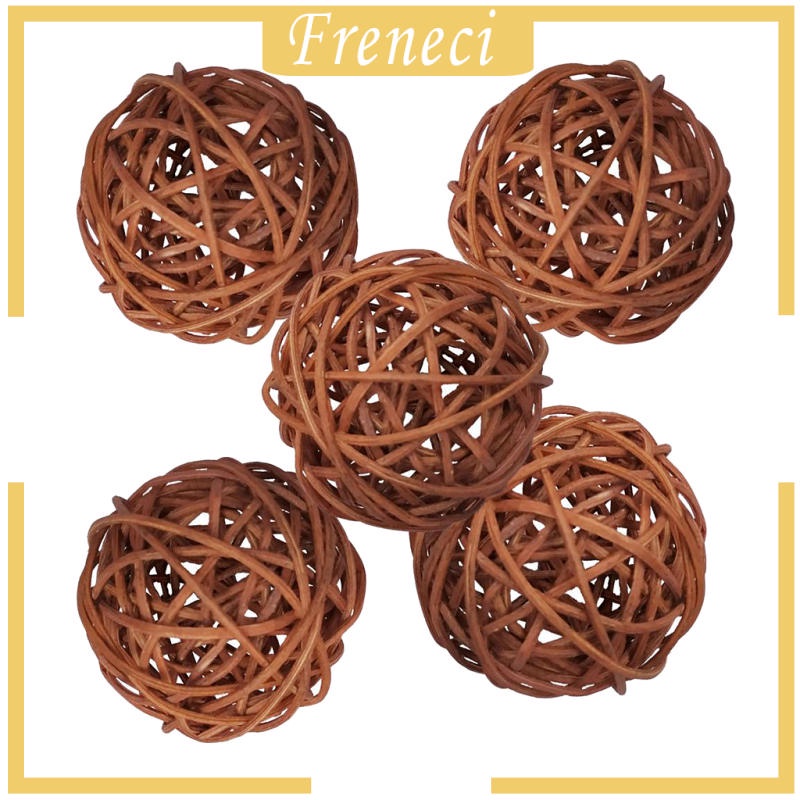 [FRENECI] 5pcs Wicker Rattan Balls Table Wedding Party Christmas ...