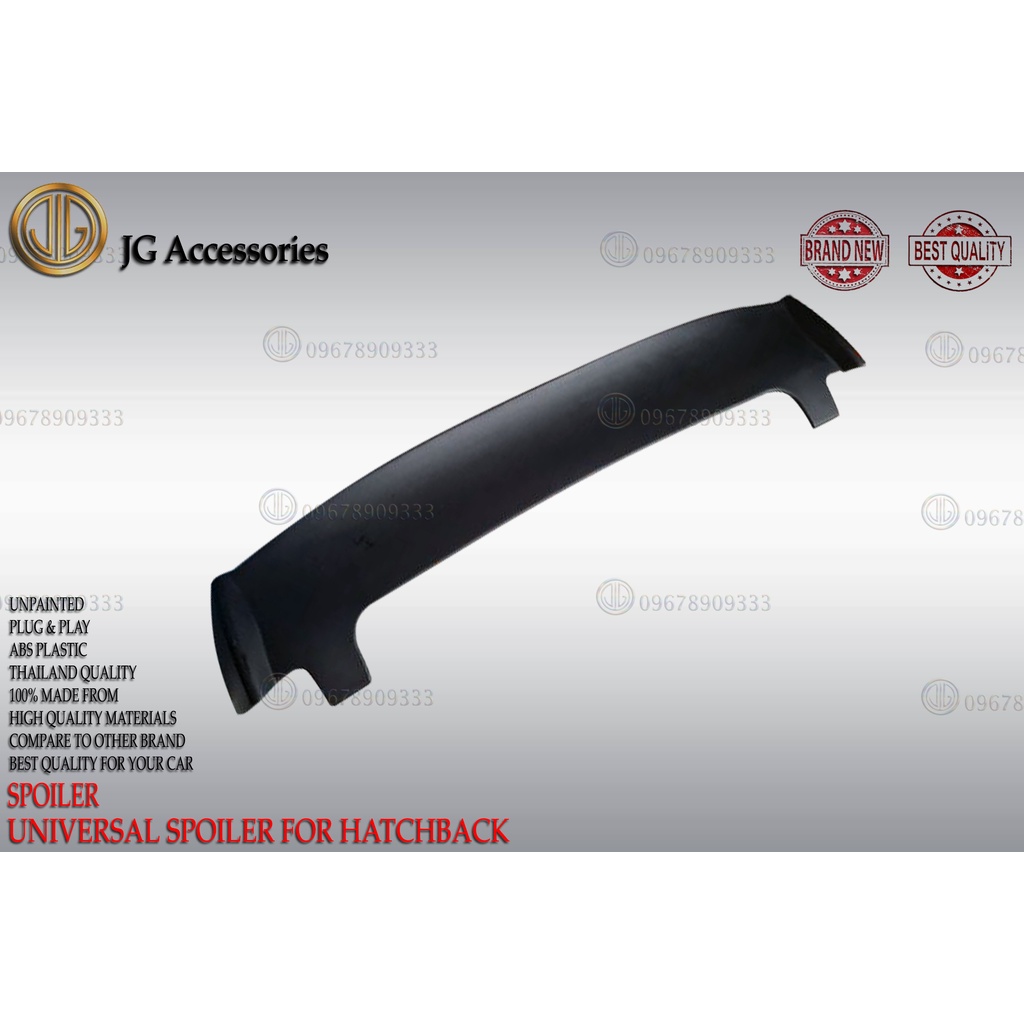 UNIVERSAL SPOILER FOR HATCHBACK REAR SPOILER WING MATTE BLACK FOR HATCH ...
