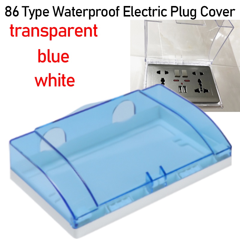 86 type double socket protector splash box waterproof transparent power ...