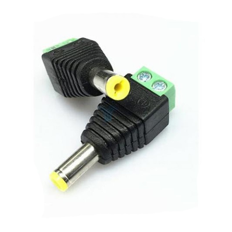 Jack DC MALE CCTV POWER PLUG CONNECTOR Bolt Clamp Cable Camera PLUG ...