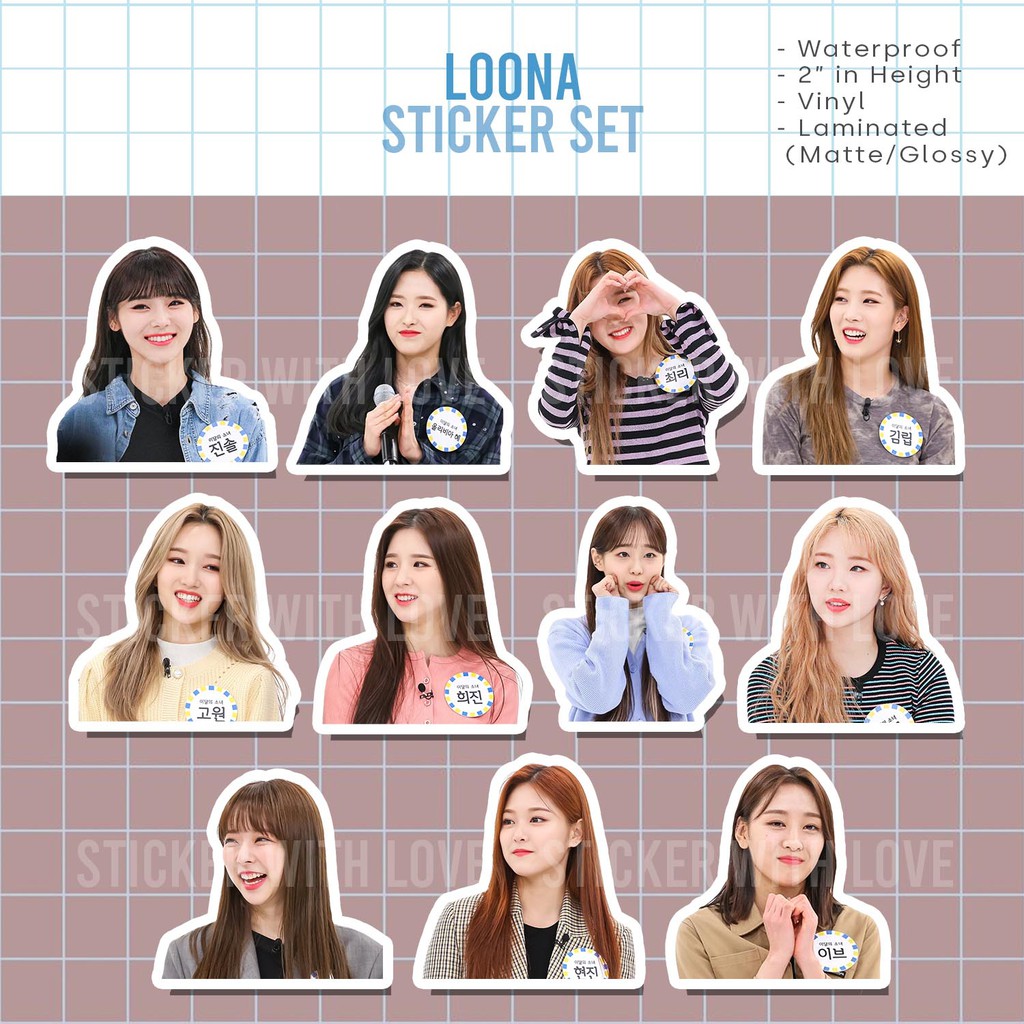 LOONA WaterProof Sticker Set | Shopee Philippines