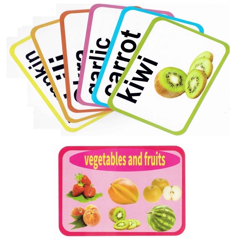 COD Kids Educational Flashcards 28 pcs ABC number fruit transportation ...