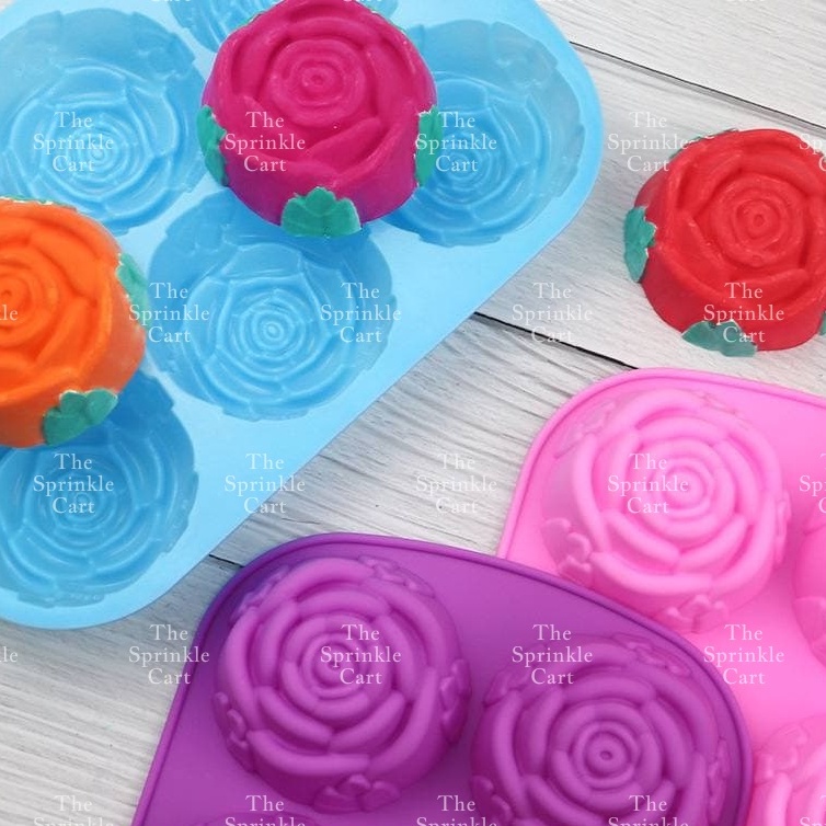 Flower Bloom Silicone Molder Chocolate Rose Molder 6 flower Mold Cake ...